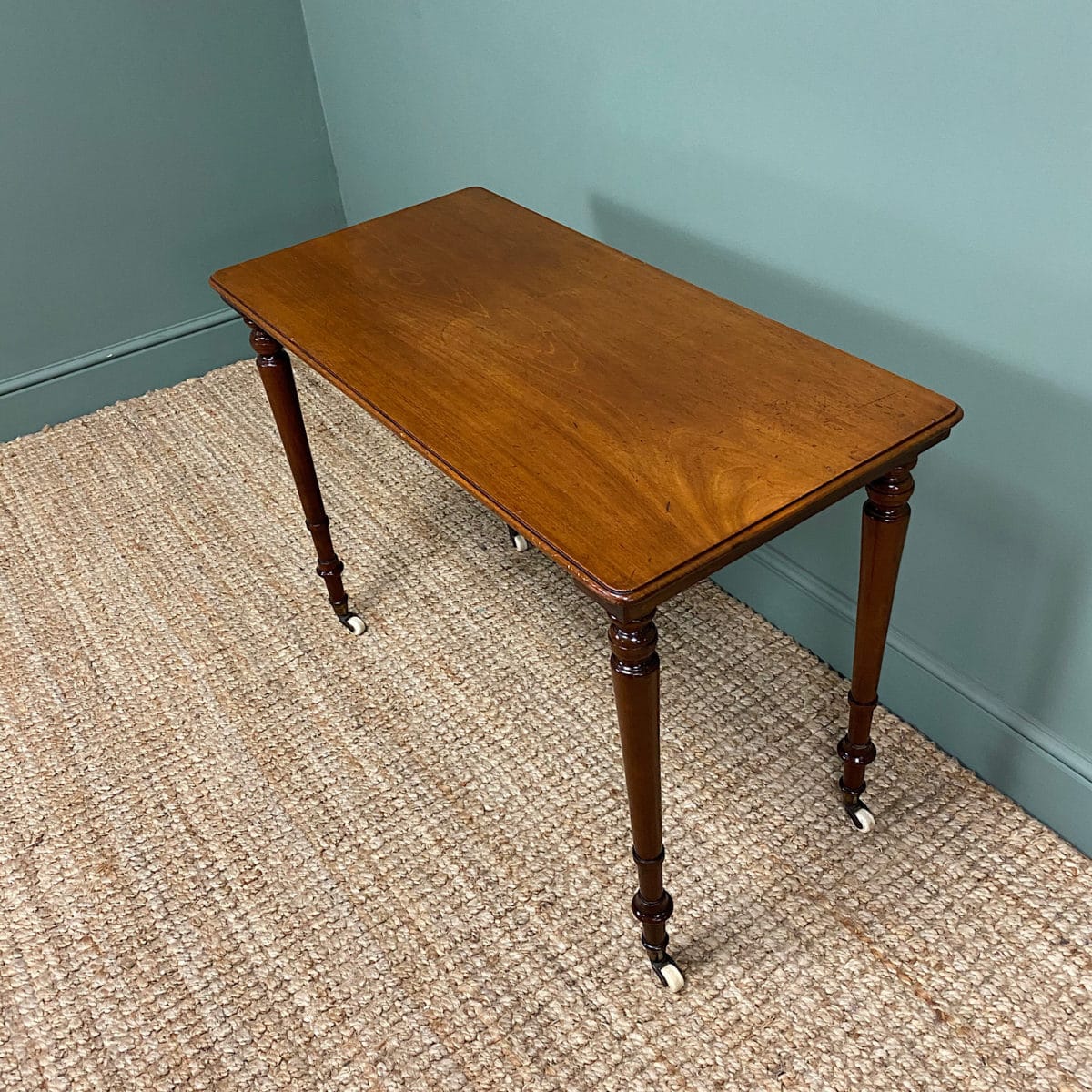 Elegant Victorian Mahogany Antique Side Stretcher Table - Antiques World