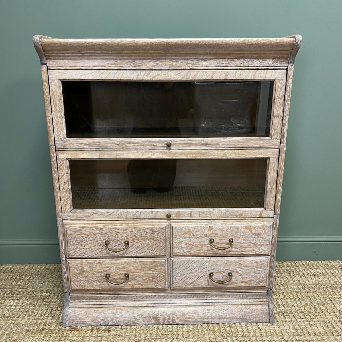 Limed Oak Stacking Antique Bookcase - Antiques World