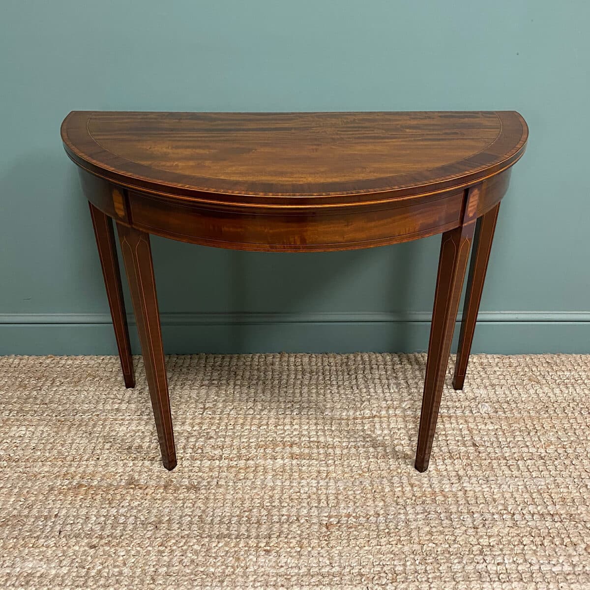 High Quality Edwardian Inlaid Antique Card Table - Antiques World