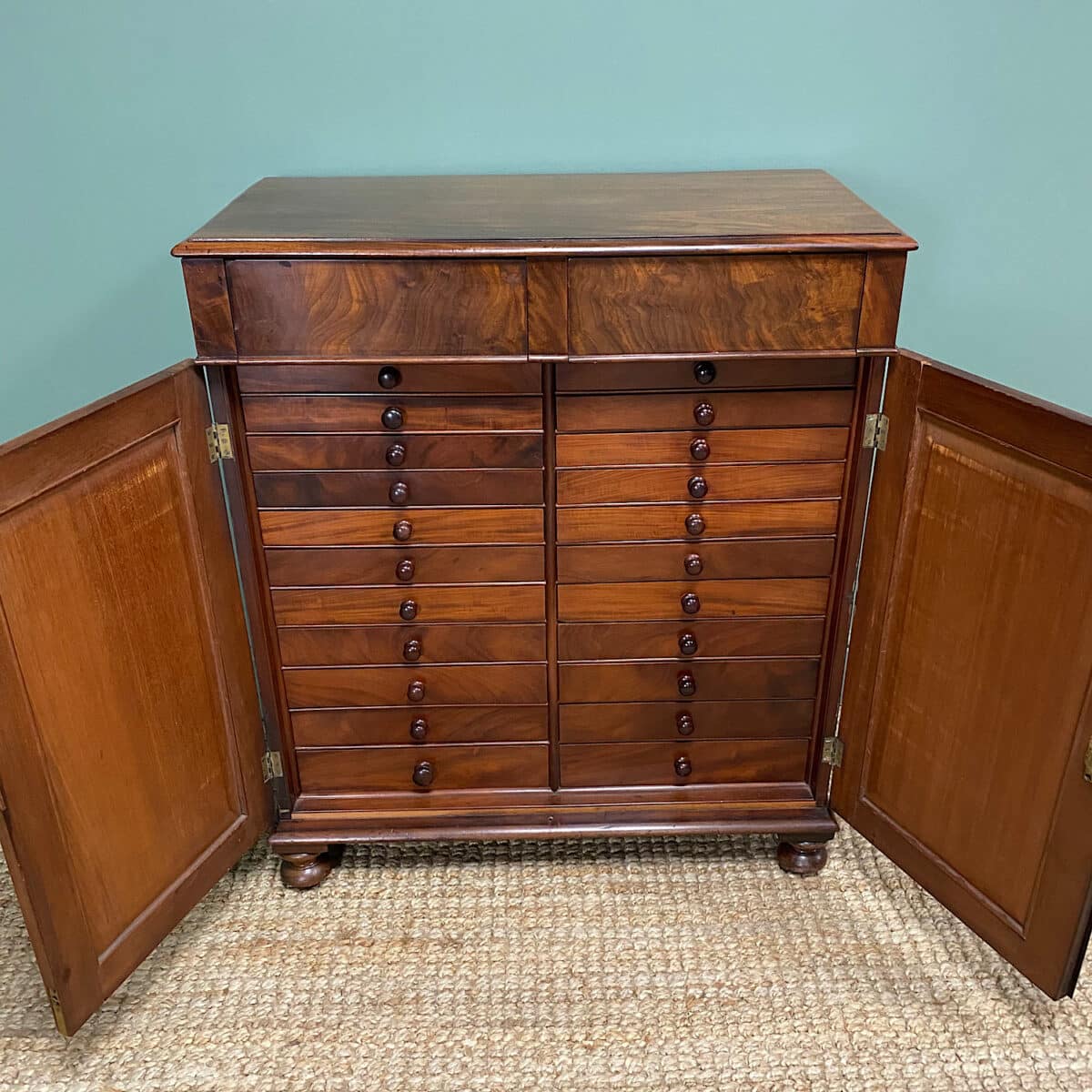 Spectacular Regency Mahogany Antique Collectors Cabinet - Antiques World