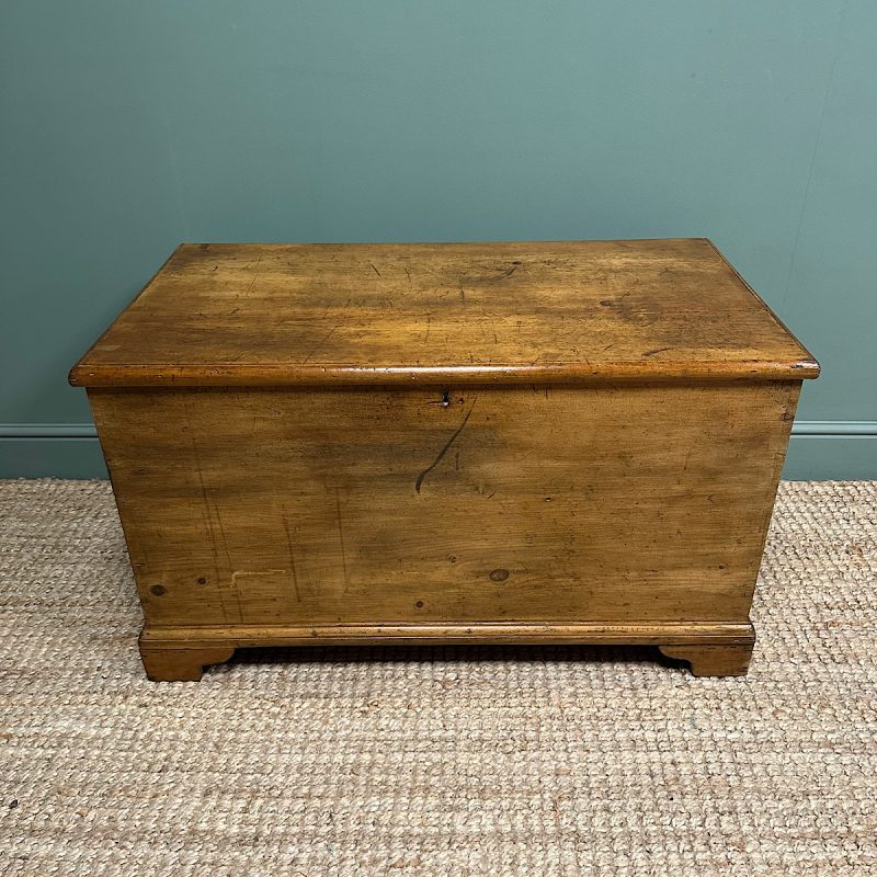 Antique Victorian Pine Bedding Box / Blanket Box - Antiques World