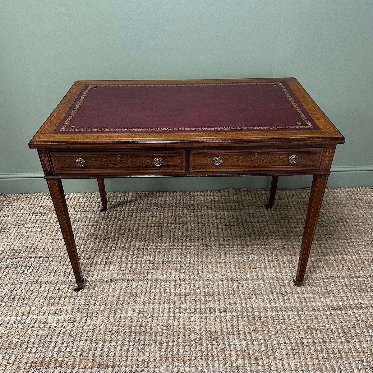 Superb Quality Antique Inlaid Writing Table / Desk by Jas Shoolbred ...