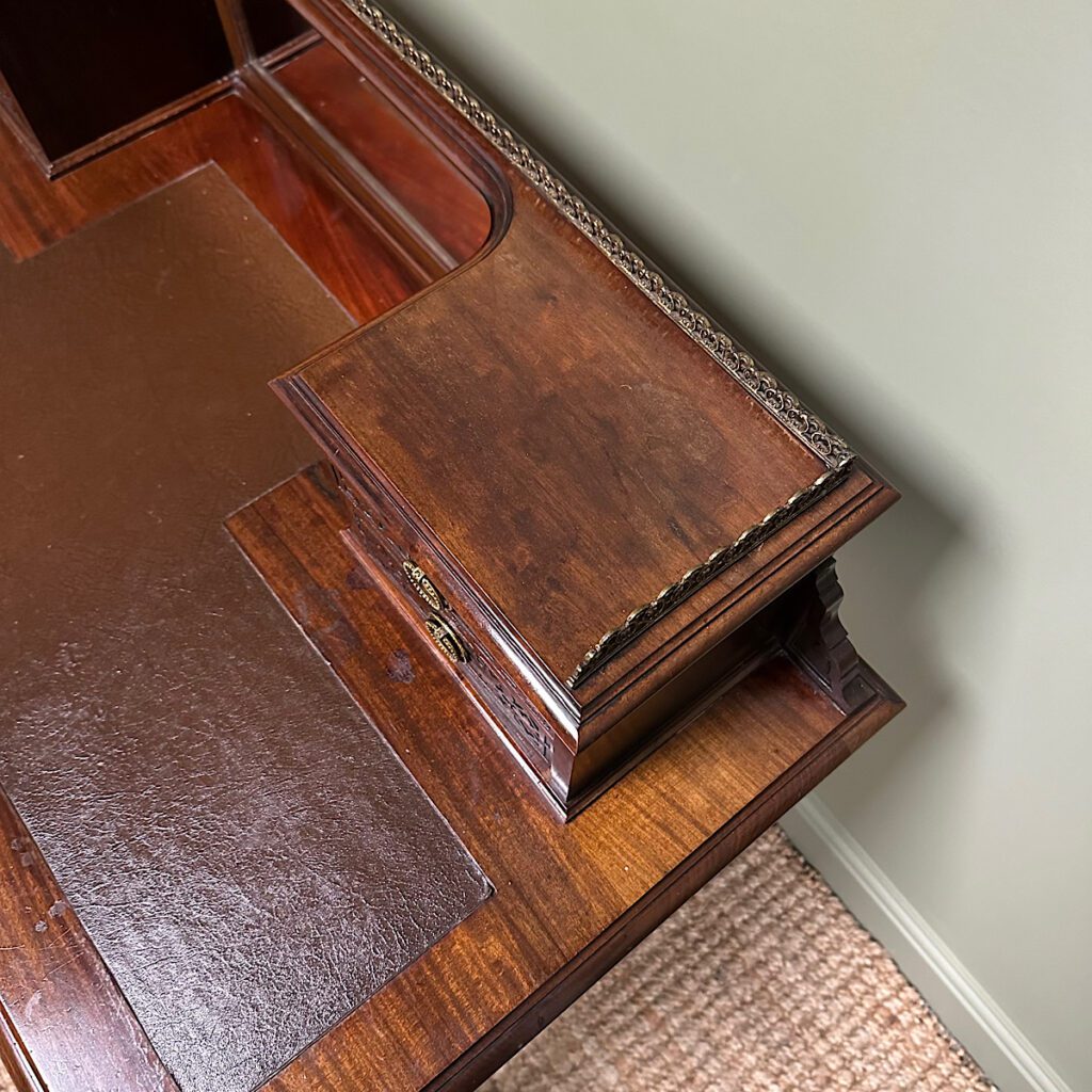 Quality Walnut Victorian Antique Writing Desk by Jas Shoolbred ...