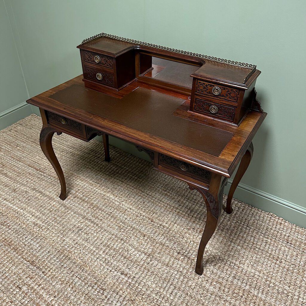 Quality Walnut Victorian Antique Writing Desk by Jas Shoolbred ...