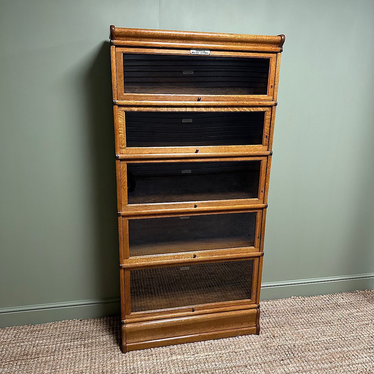 Large Antique Oak Globe Wernicke Bookcase Antiques World
